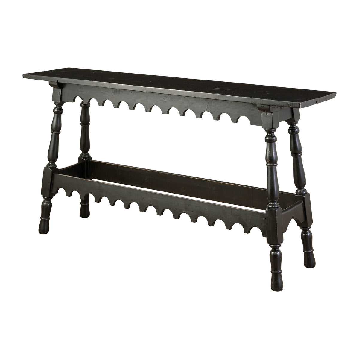 Ebonised Spanish Console Table With Wavy Front – The Vault Sydney