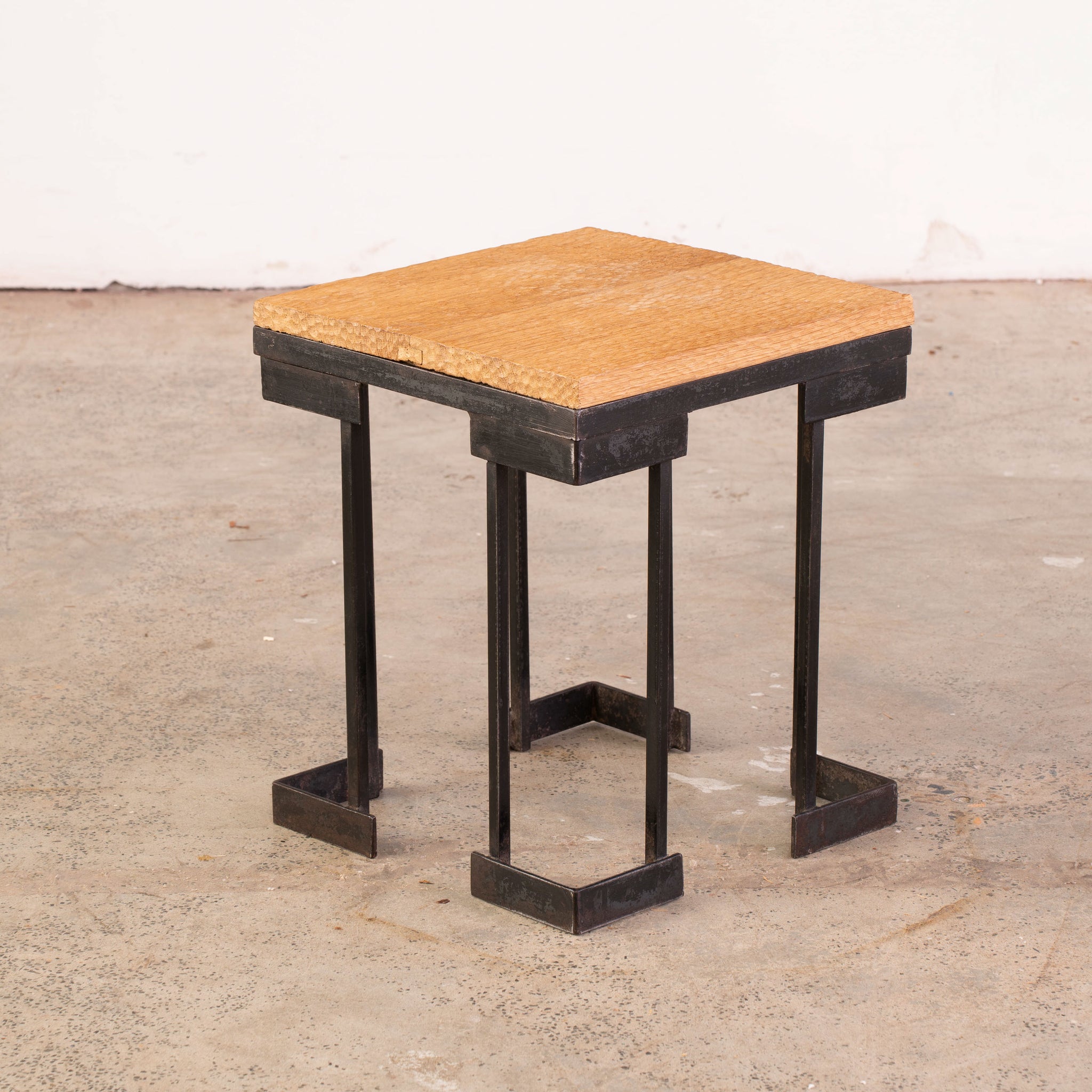 1960s Modernist Gueridon with Adzed finish Top – The Vault Sydney