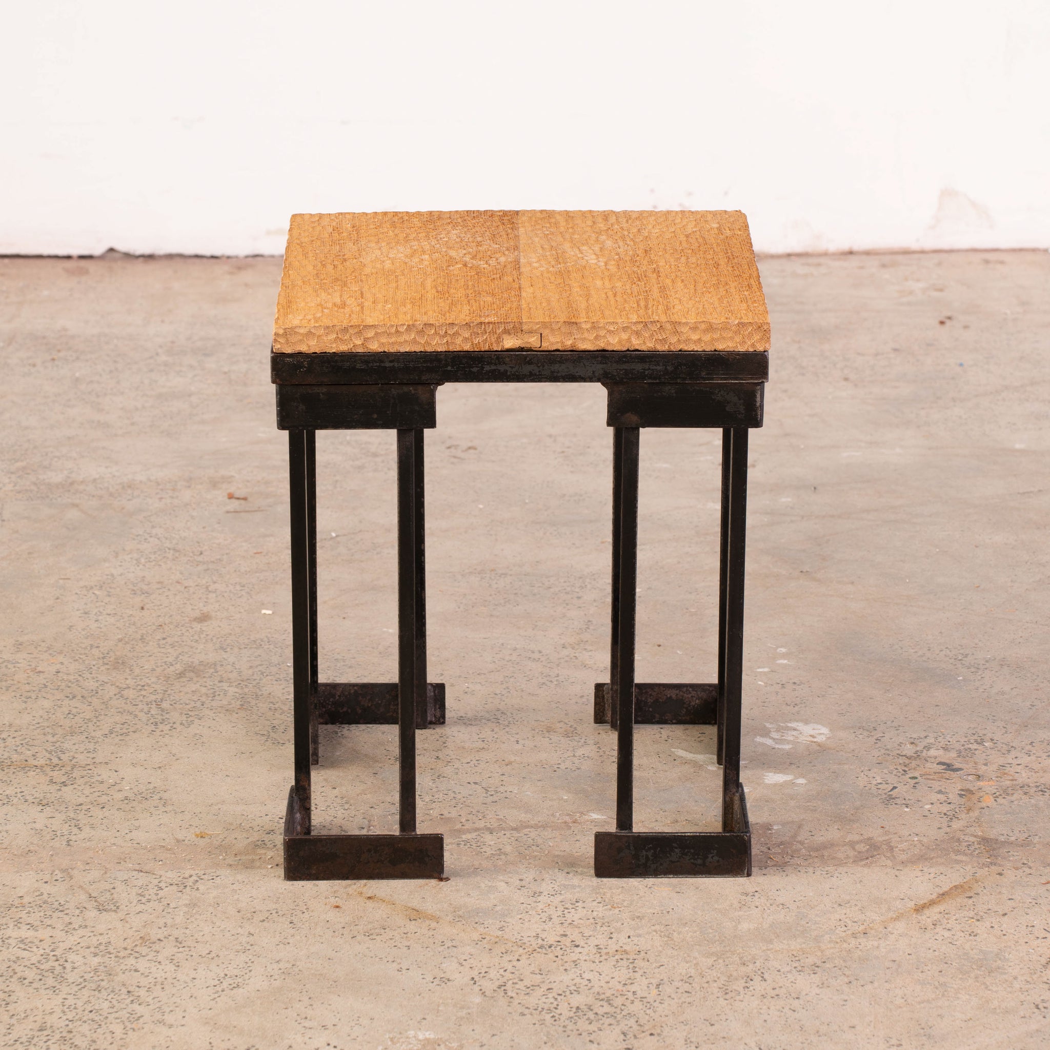 1960s Modernist Gueridon with Adzed finish Top – The Vault Sydney