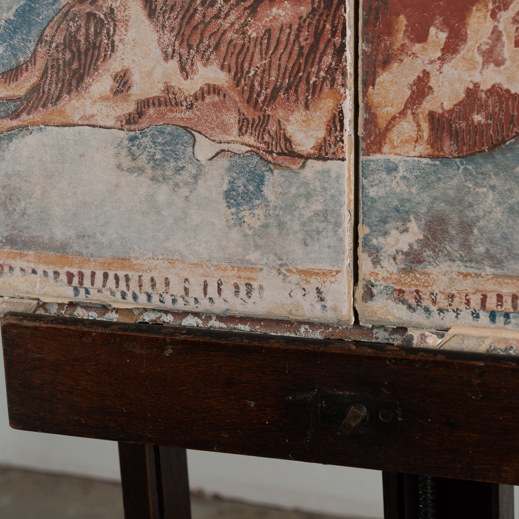 20th Century reproduction of Bull-leaping Fresco from the palace of Kn ...