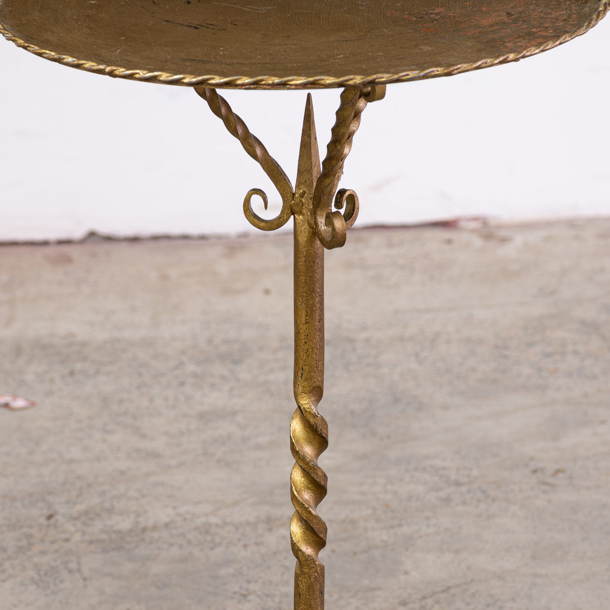 A Spanish Gilt Iron Martini Table with Spiral Twist Column – The Vault ...