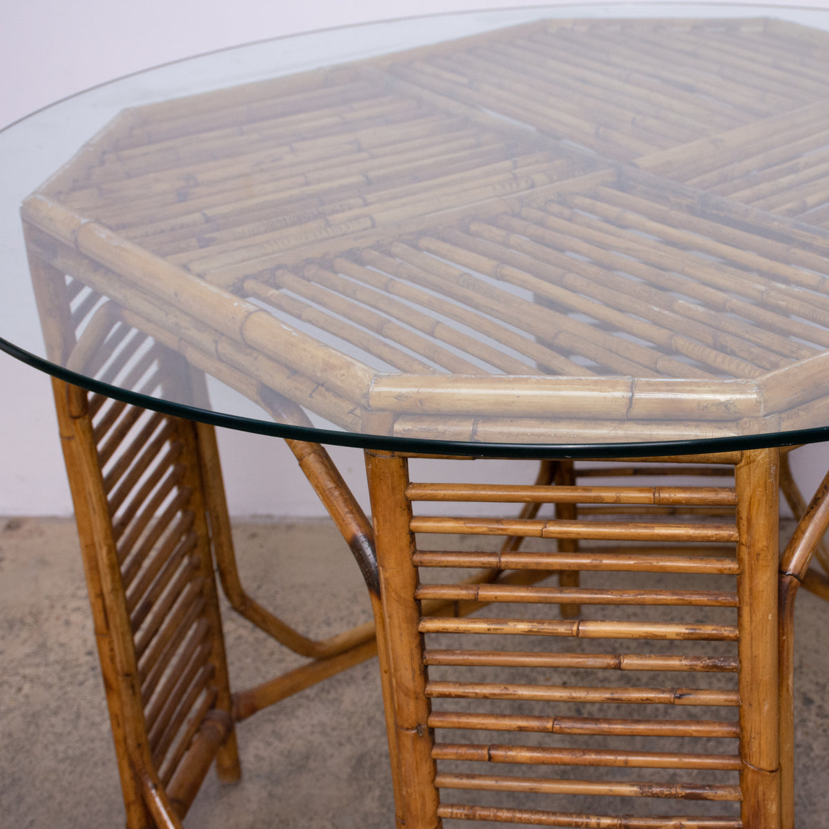 1960s Circular Cane Table – The Vault Sydney