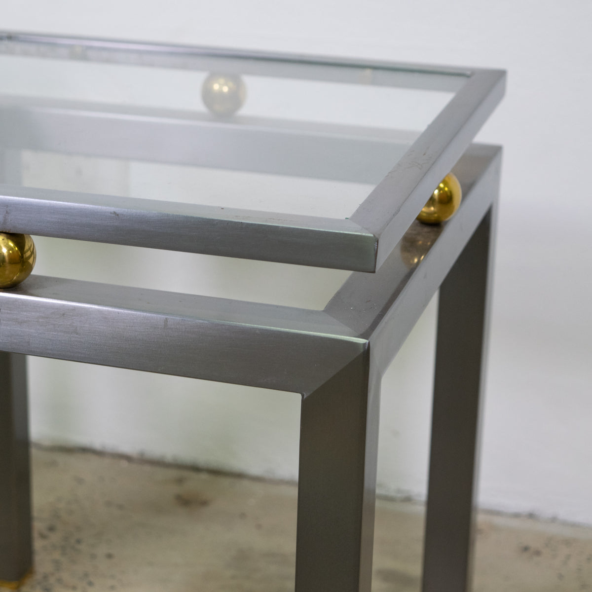 Pair of Mid-Century Modern Stainless Steel Tables – The Vault Sydney