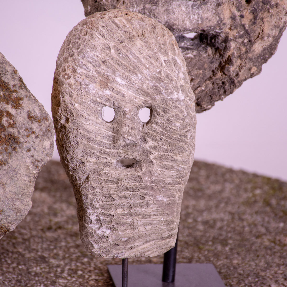 Set of West Timorese Atoni Carved Coral Mask – The Vault Sydney