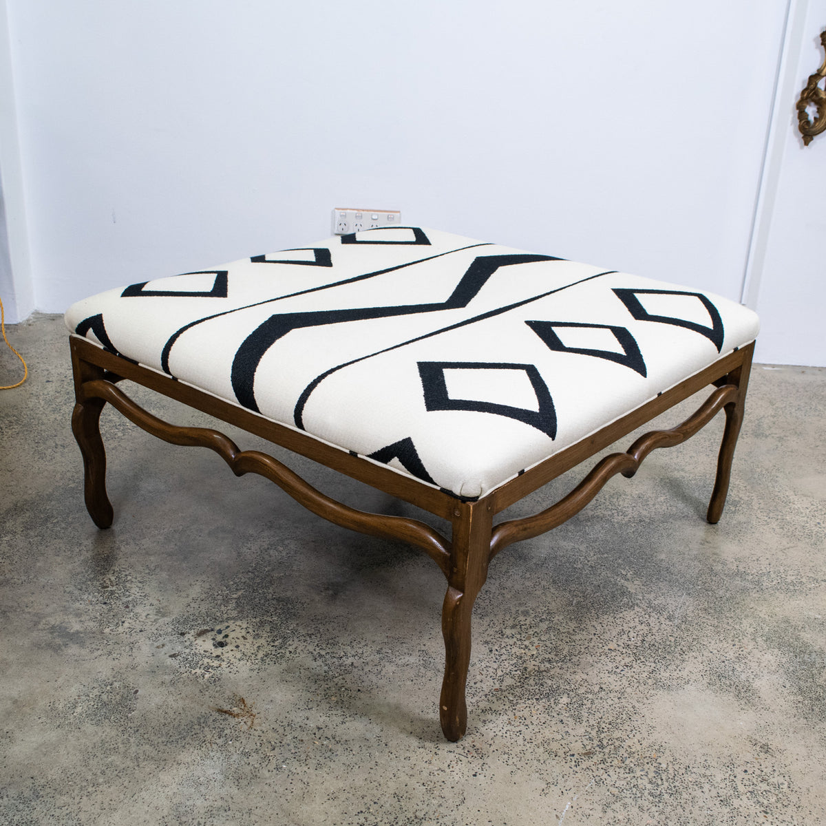 A Large Walnut French Provincial Ottoman – The Vault Sydney